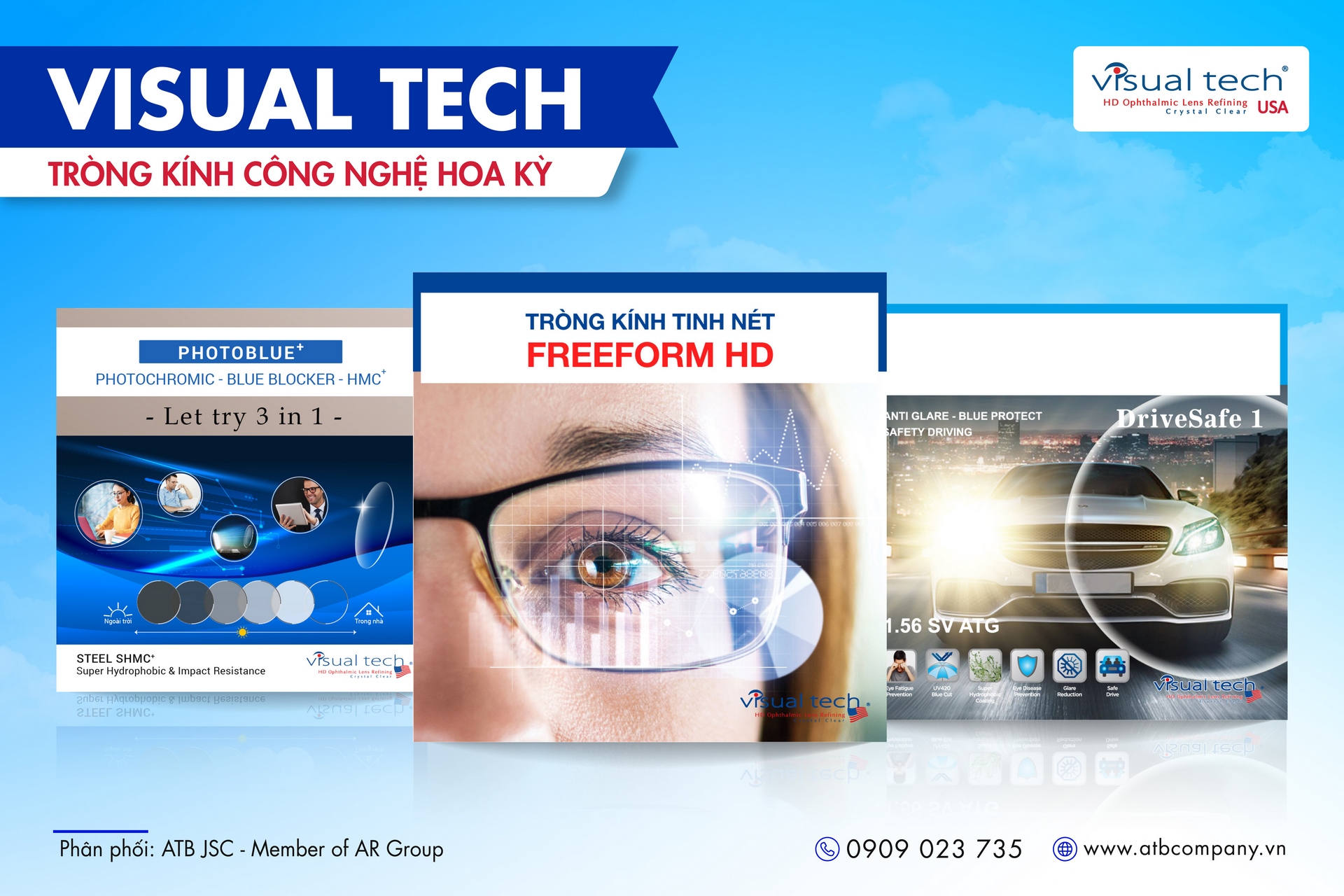 VISUAL TECH Blue Block- Tròng kính chống ánh sáng xanh cho đôi mắt khỏe ...